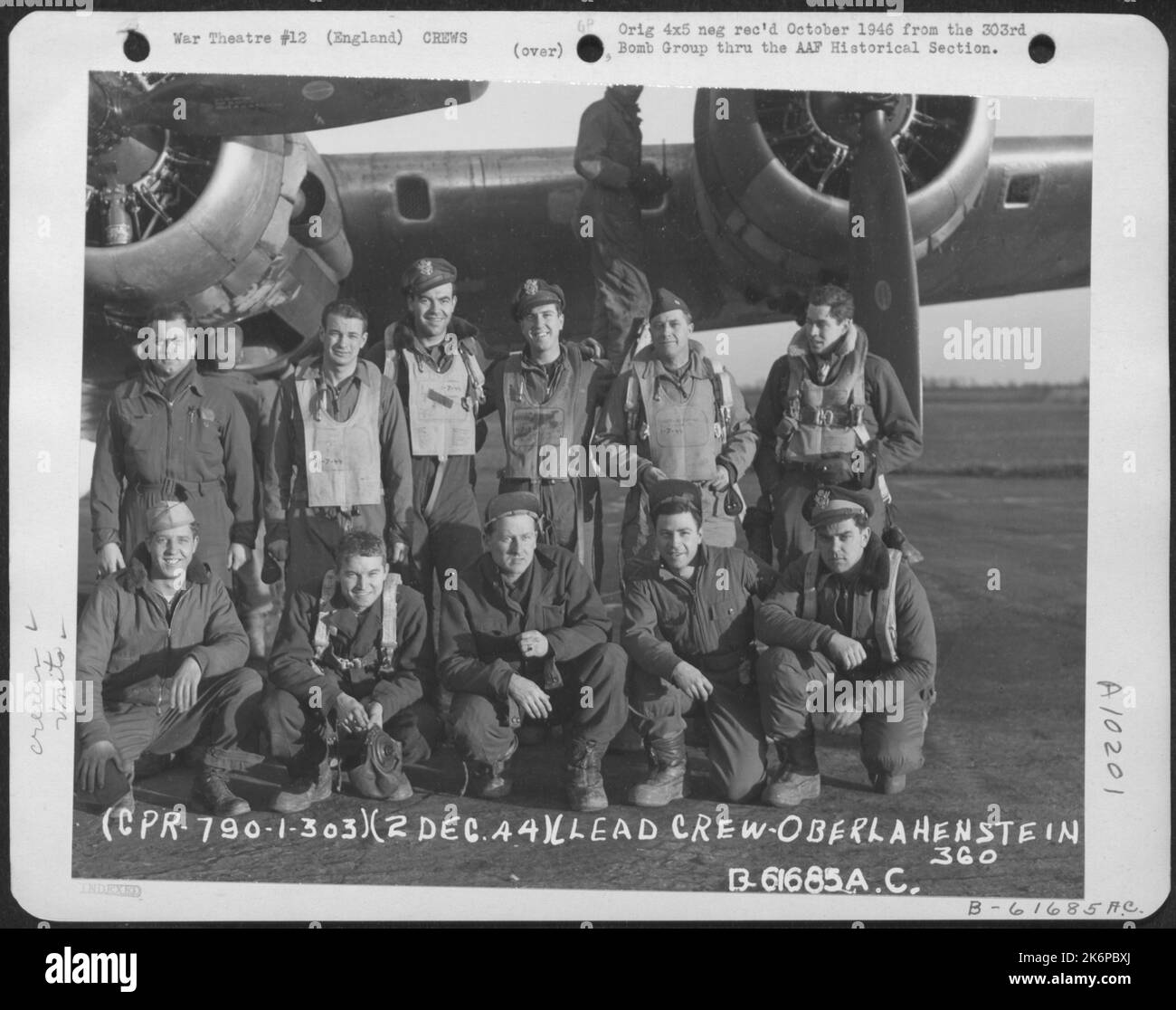 Hauptmannschaft bei Bombardierung Mission Pose nach Oberlahnstein ...