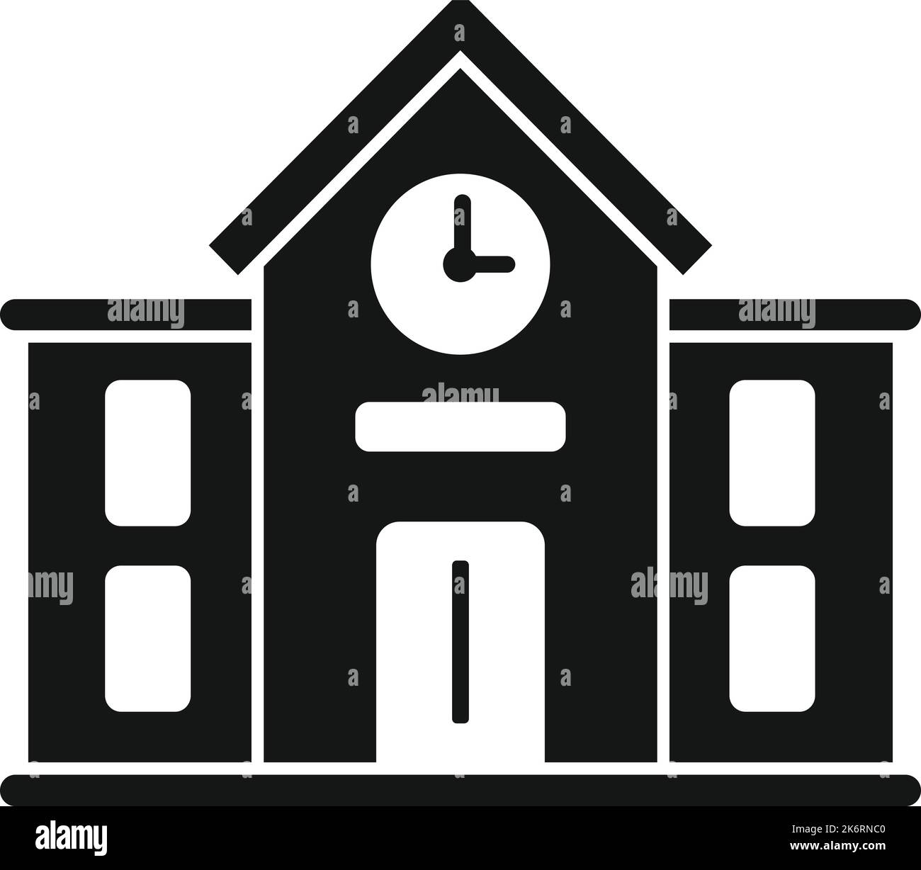 Bahnhofsgebäude Symbol einfacher Vektor. U-Bahn-Stadt. Fensterbahn ...