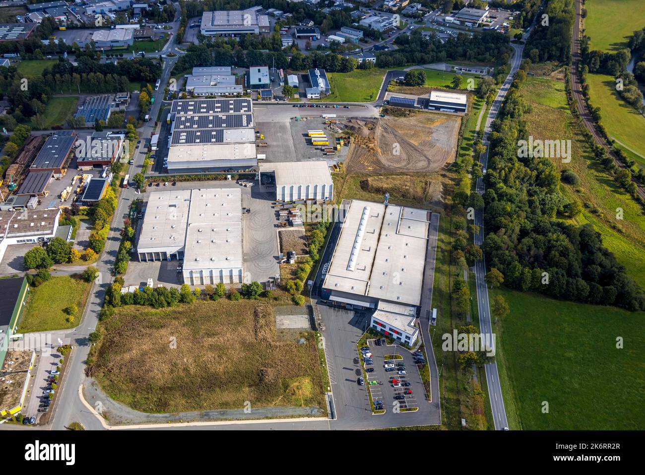 Luftaufnahme, Baustelle Industriepark am Heerweg, Mönig Logistik, Relo ...