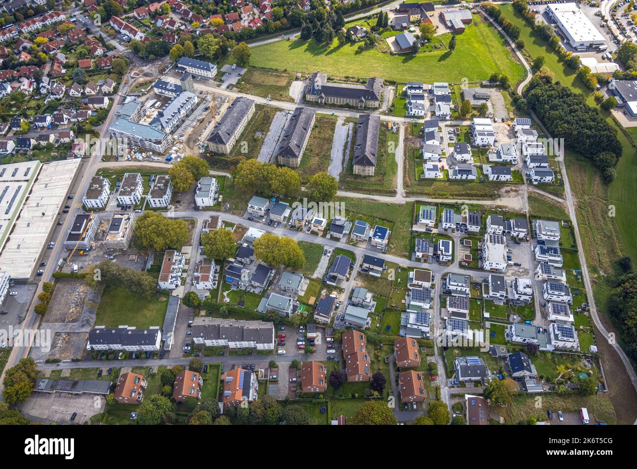 Luftaufnahme, Quartier Belgisches Viertel Baugebiet für neues ... Luftaufnahme, Quartier Belgisches Viertel Baugebiet für neues ...