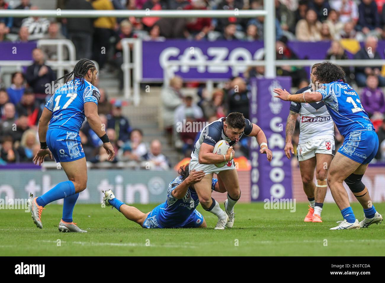 Victor Radley aus England beim Rugby League World Cup 2021 Spiel ...