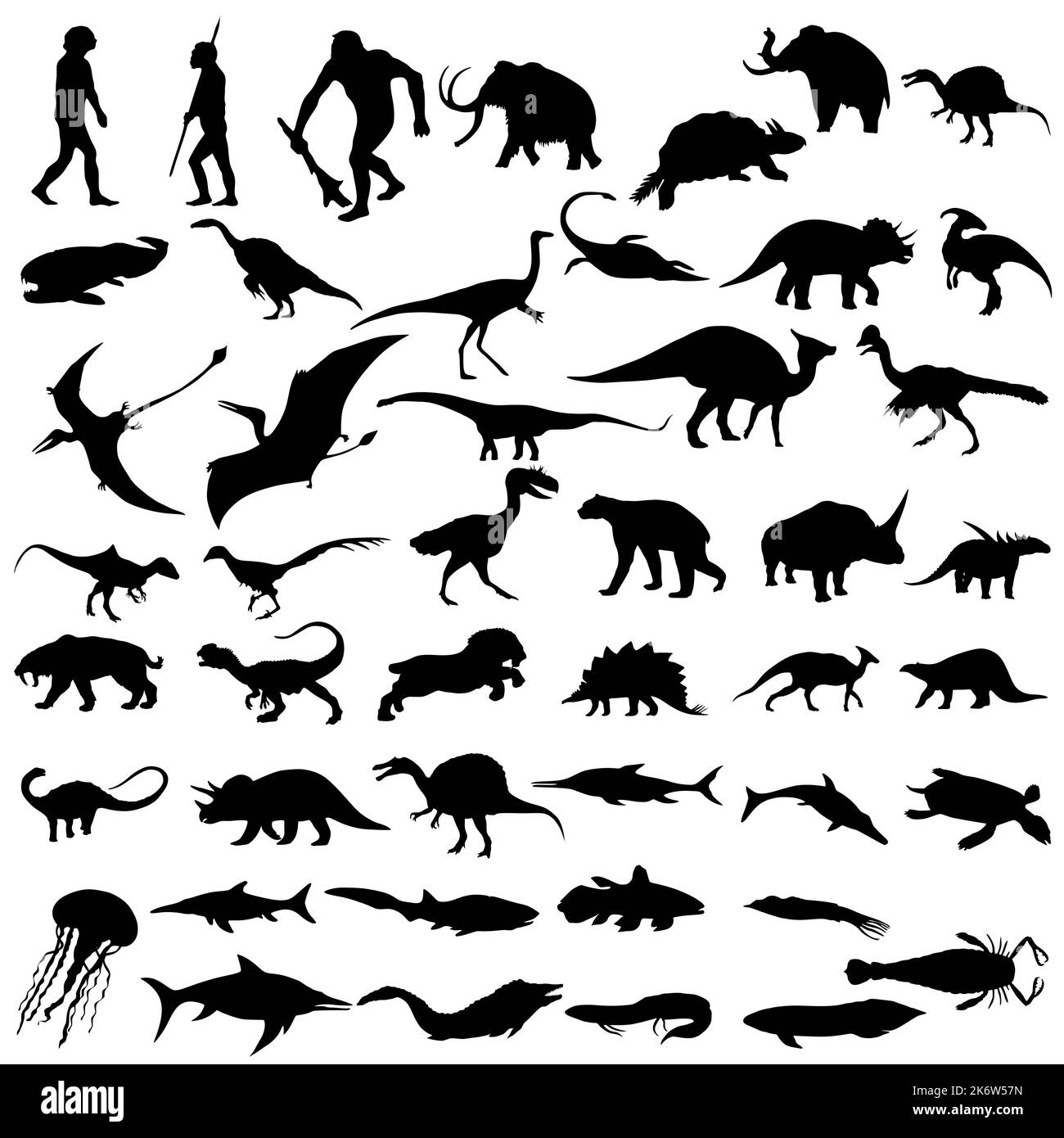 Silhouette triceratops spinosaurus Stock-Vektorgrafiken kaufen - Alamy