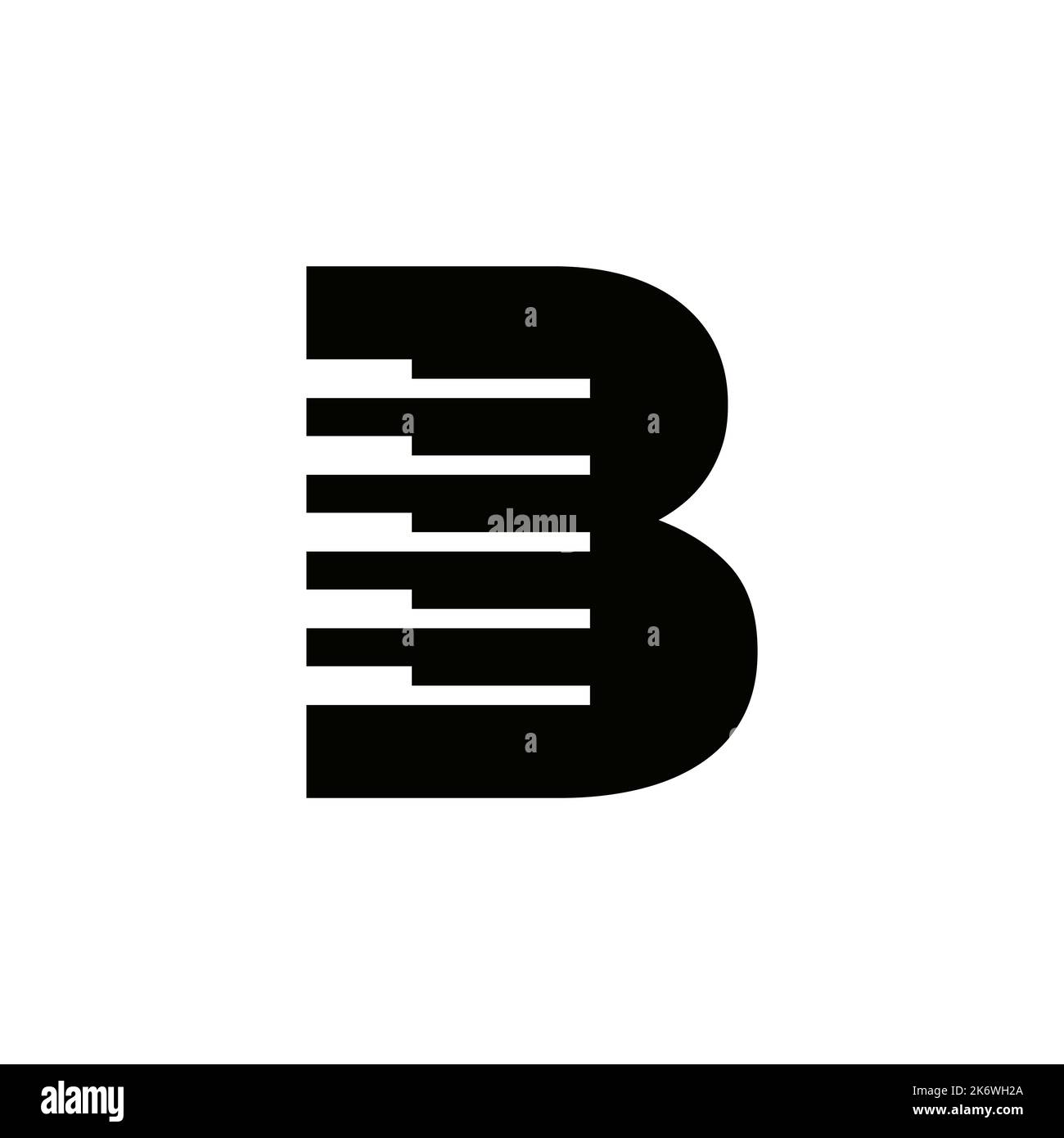 Buchstabe B Musiker Symbol, Klavier Logo Symbol Vektor-Vorlage auf ...