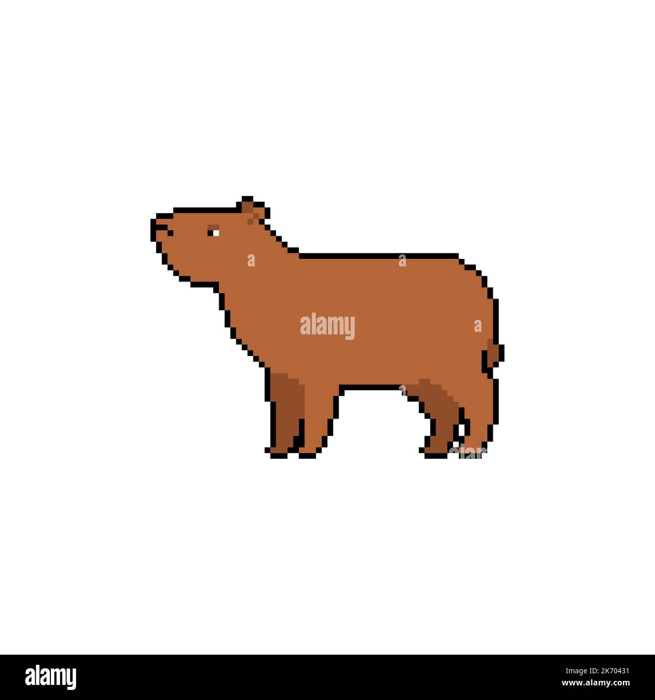 Capybara Pixel Art. 8-Bit-Meerschweinchen. Verpixelte Vektorgrafik ...