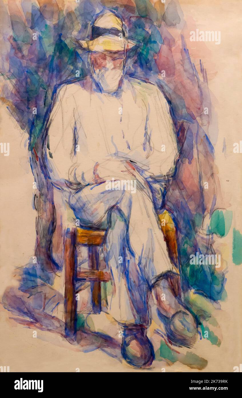 Porträt des Gärtners Vallier, Paul Cezanne, um 1906, Museum Berggruen ...