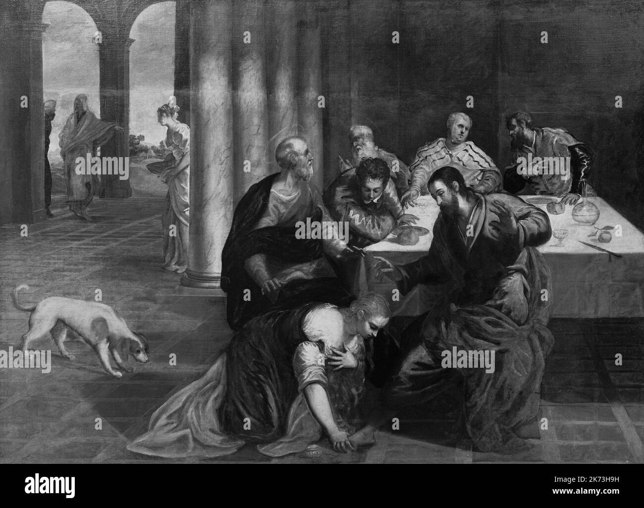 Die bekehrung der heiligen maria magdalena Schwarzweiß-Stockfotos und -bilder - Alamy