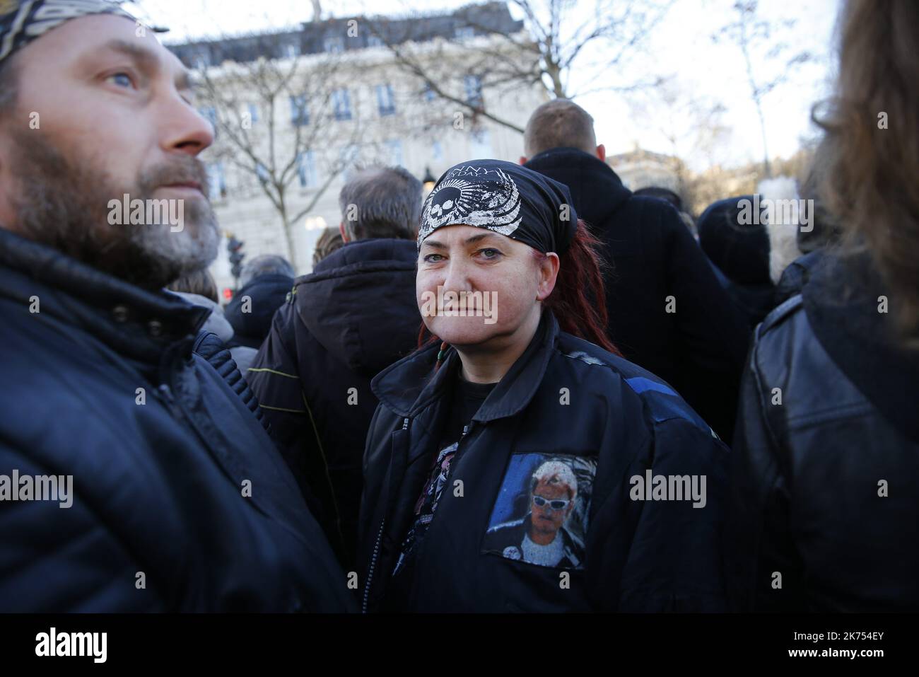 Am 9.. Dezember 2017 - Johnny Hallyday mit Rock-Star Funeral in Paris ...