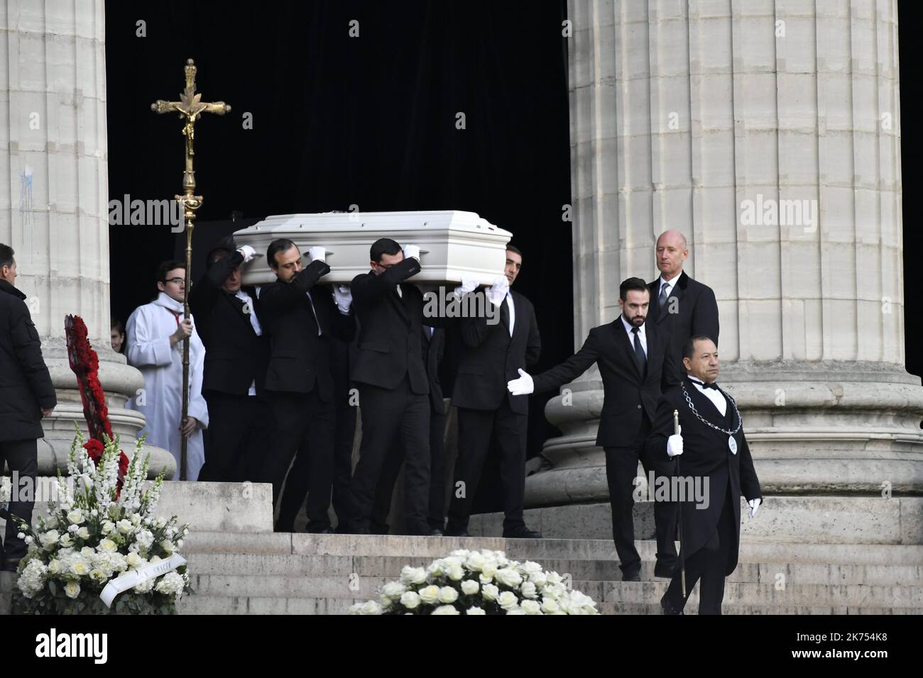 Am 9.. Dezember 2017 - Johnny Hallyday mit Rock-Star Funeral in Paris ...