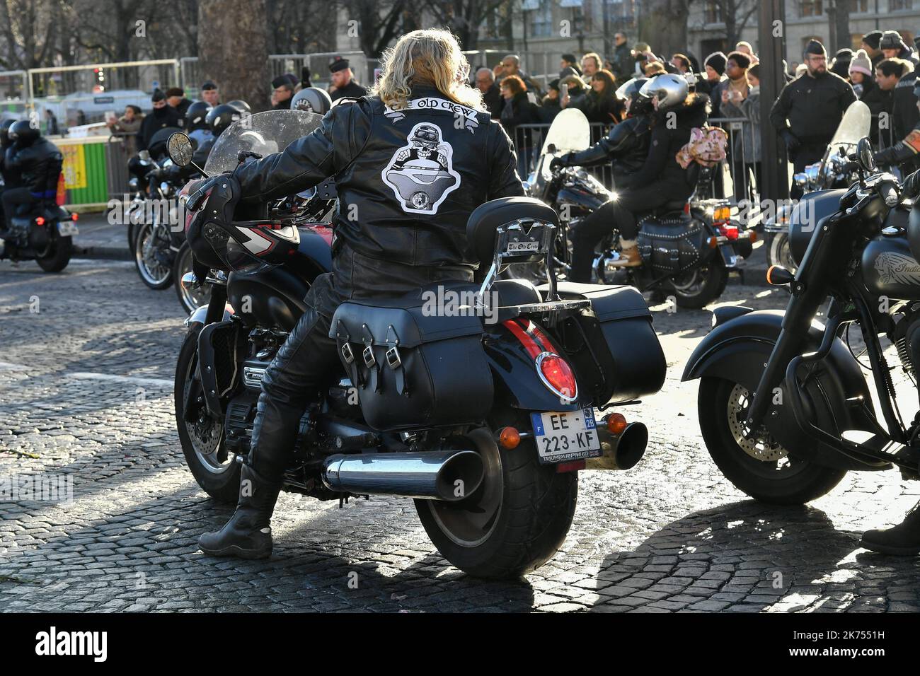 Am 9.. Dezember 2017 - Johnny Hallyday mit Rock-Star Funeral in Paris ...