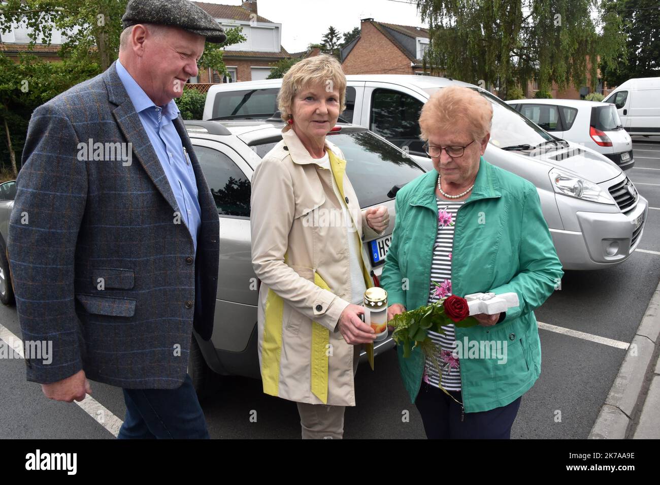 ©PHOTOPQR/VOIX DU Nord/PIERRE LE MASSON ; 25 07 2020 A Prémesques, une Allemande retrouve la ...