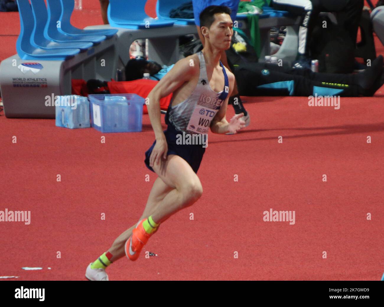 ©Laurent Lairys/MAXPPP - Sanghyeok WOO of Korea High Jump Men während ...