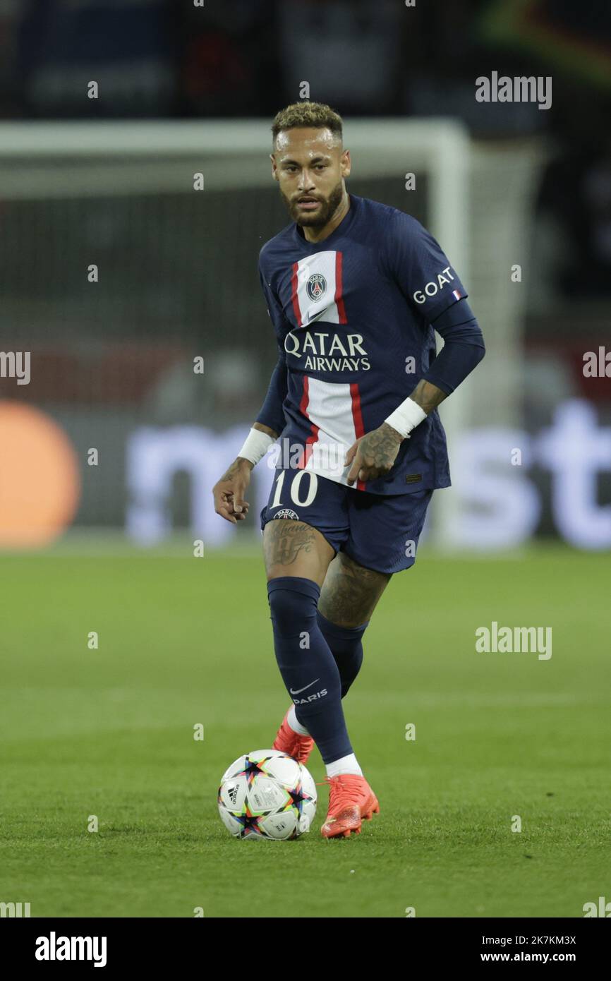 ©Sebastien Muylaert/MAXPPP - Paris 11/10/2022 Neymar Jr von Paris Saint-Germain ist beim UEFA ...