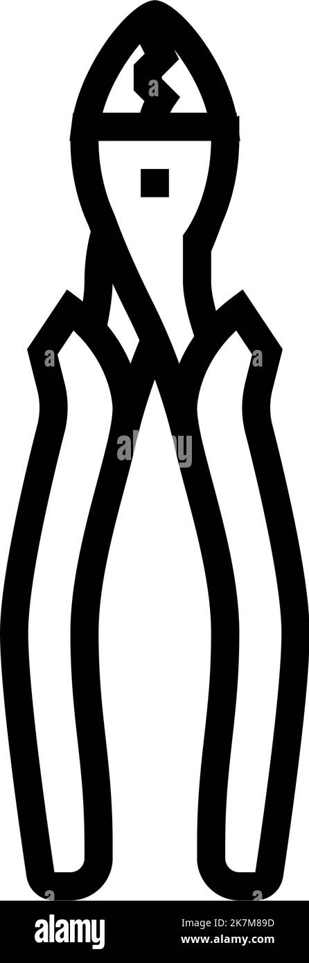 Abbildung des Symbols für die Linie der Crimpzange Stock-Vektorgrafik ...