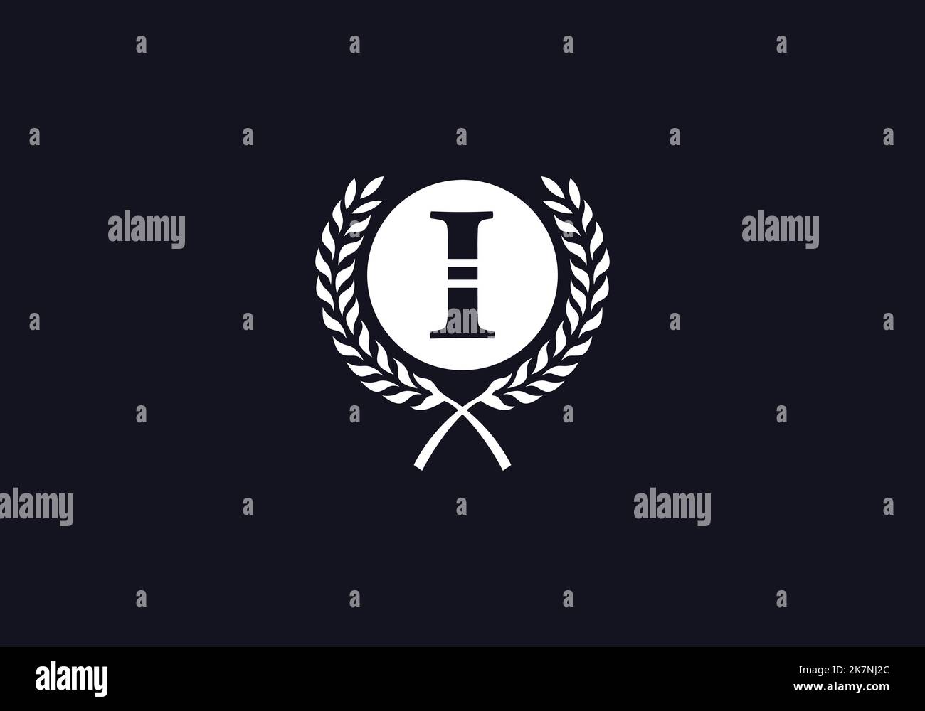 Laurel Kranz Marke Logo Design Kreis und laden Lorbeerkranz Blatt ...