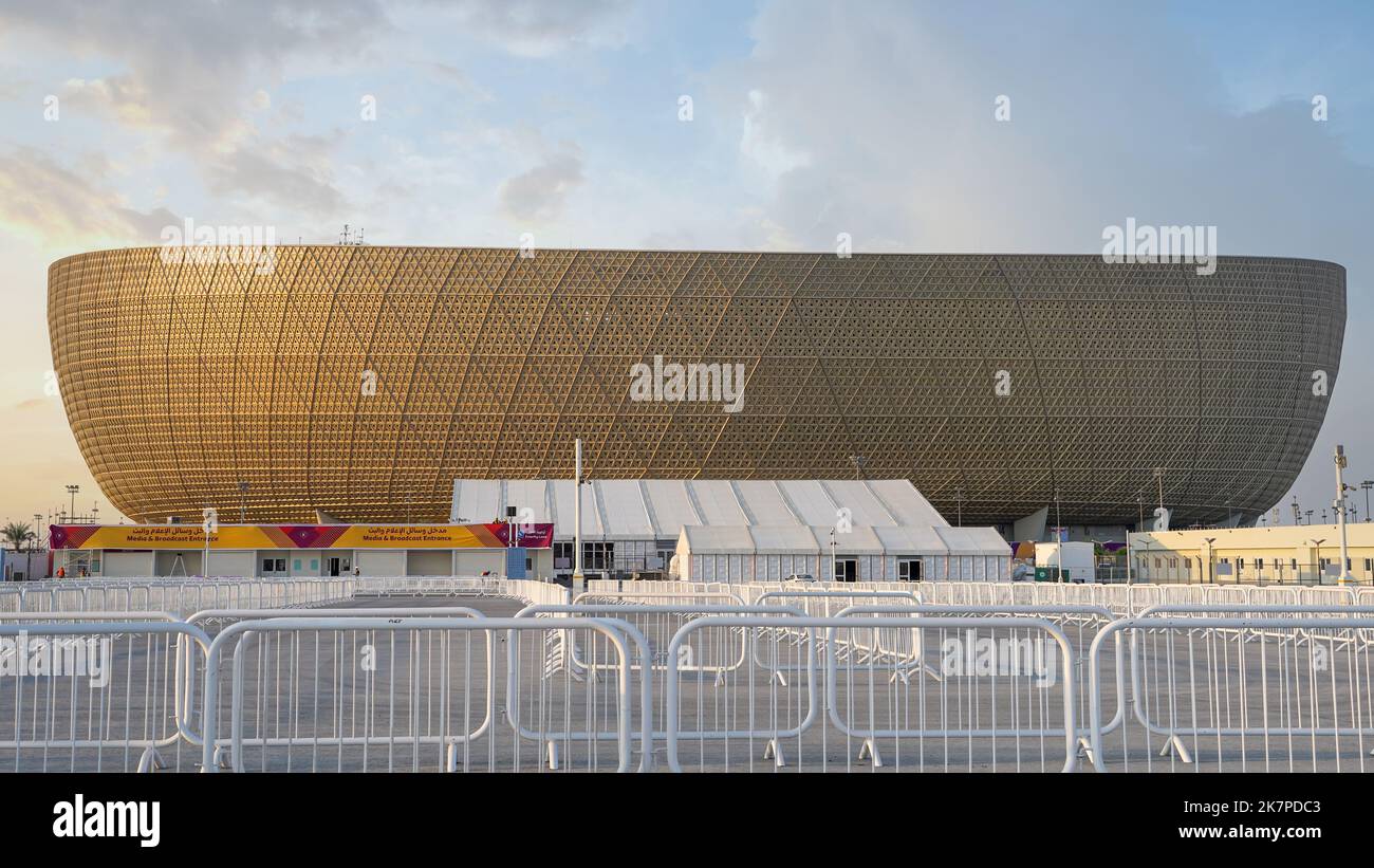 Doha, Katar - OKTOBER 10,2022:Lusail Iconic Stadium oder Lusail Stadium ...