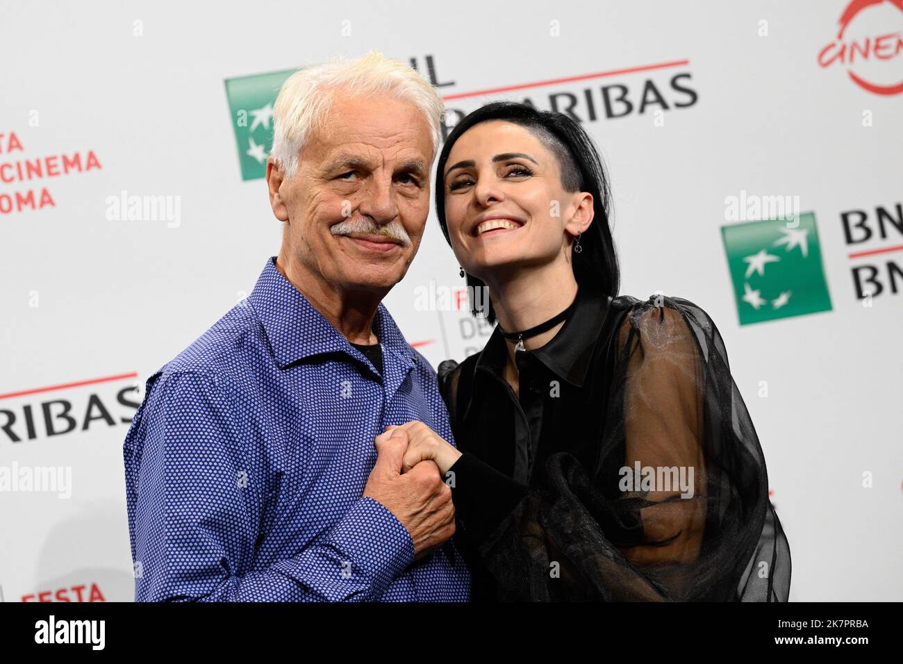 ROM, ITALIEN - 18. OKTOBER: Michele Placido und Federica Luna Vincenti ...