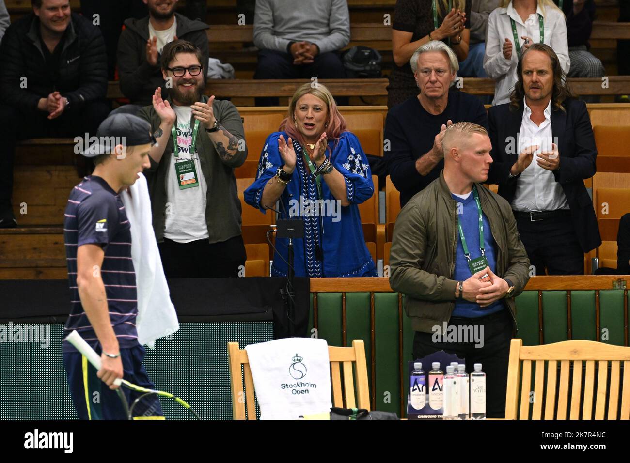 Patricia Borg und der ehemalige schwedische Tennisspieler Bjorn Borg im ...