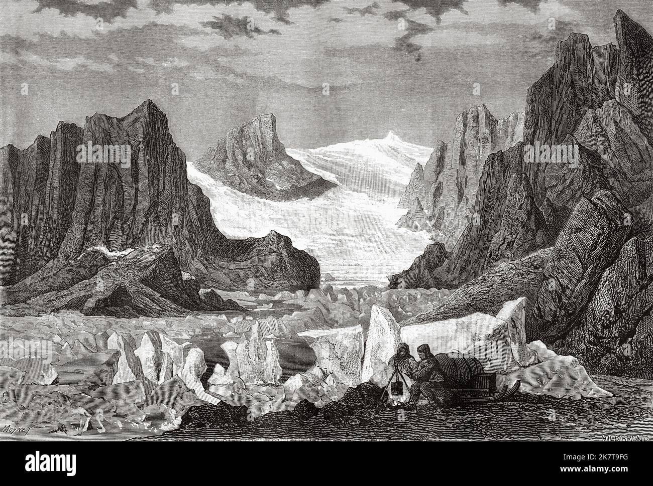 Tyrolerfjord ist ein Fjord im König Christian X Land, Ostgrönland ...