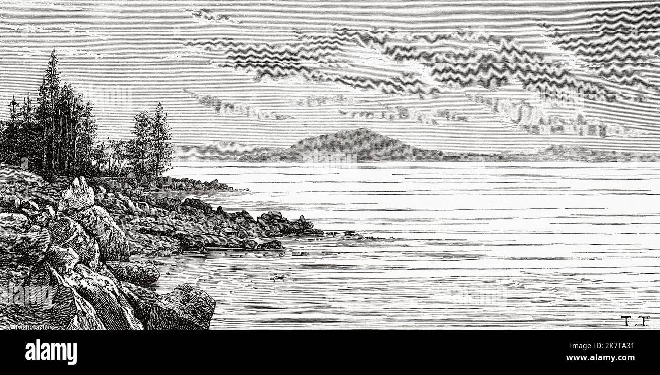 Yellowstone Lake, Yellowstone National Park, Wyoming USA. Der US ...