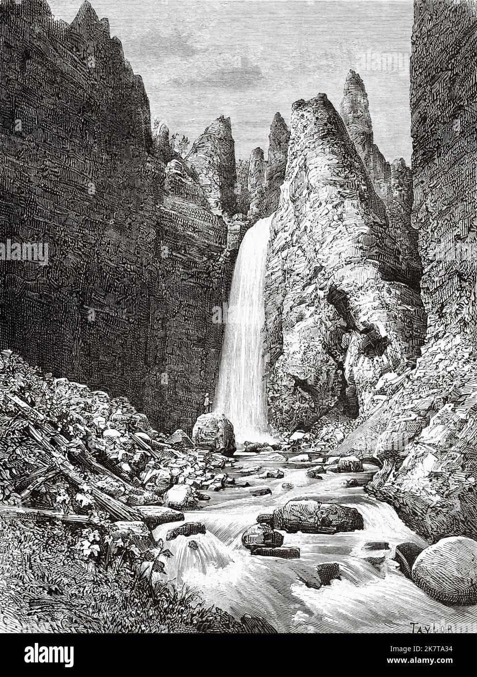 Tower Fall. Yellowstone-Nationalpark, Wyoming USA. Der US-Nationalpark ...