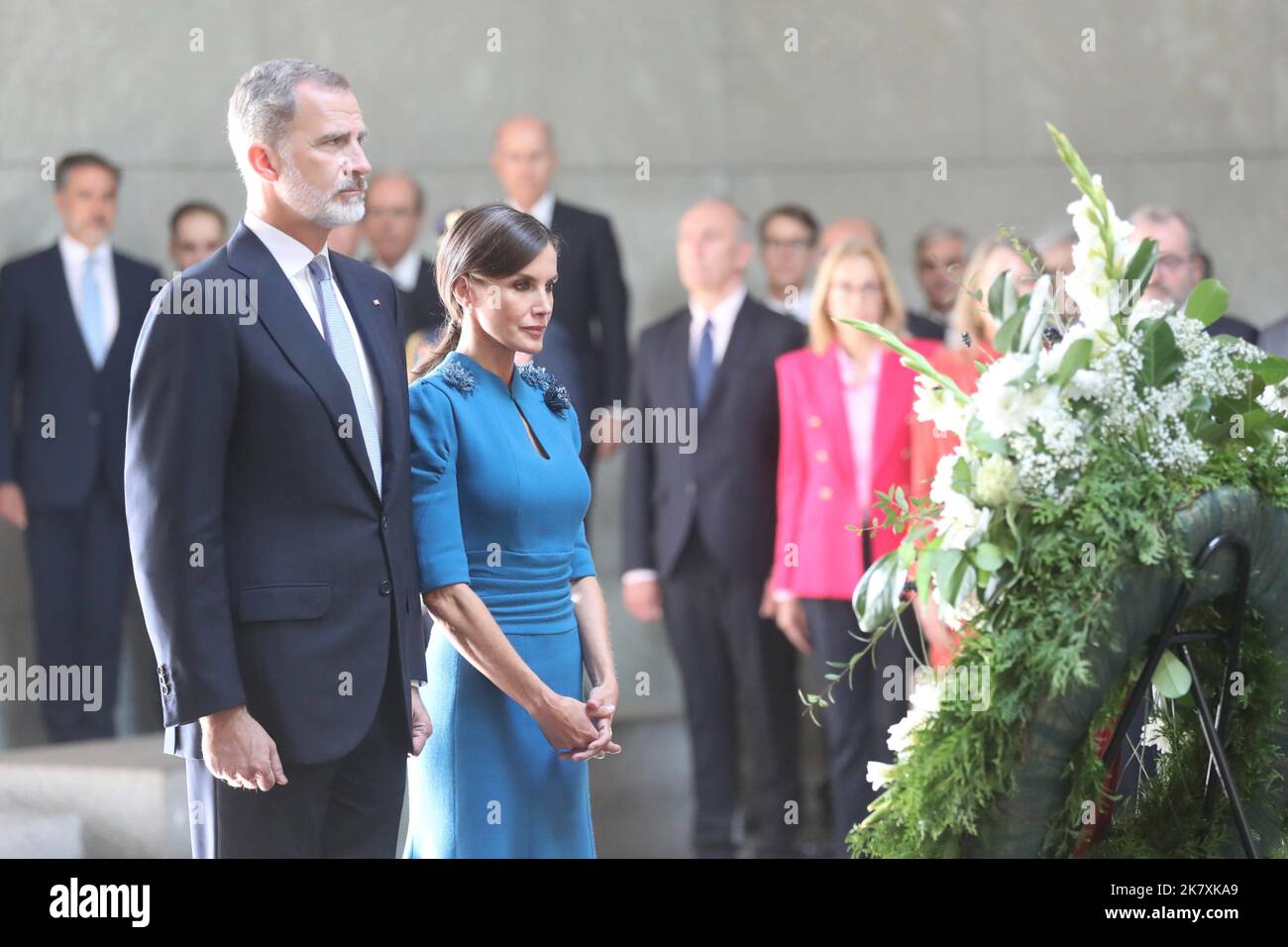 17-10-2022 Deutschland König Feldstein und Königin Letizia nehmen an ...