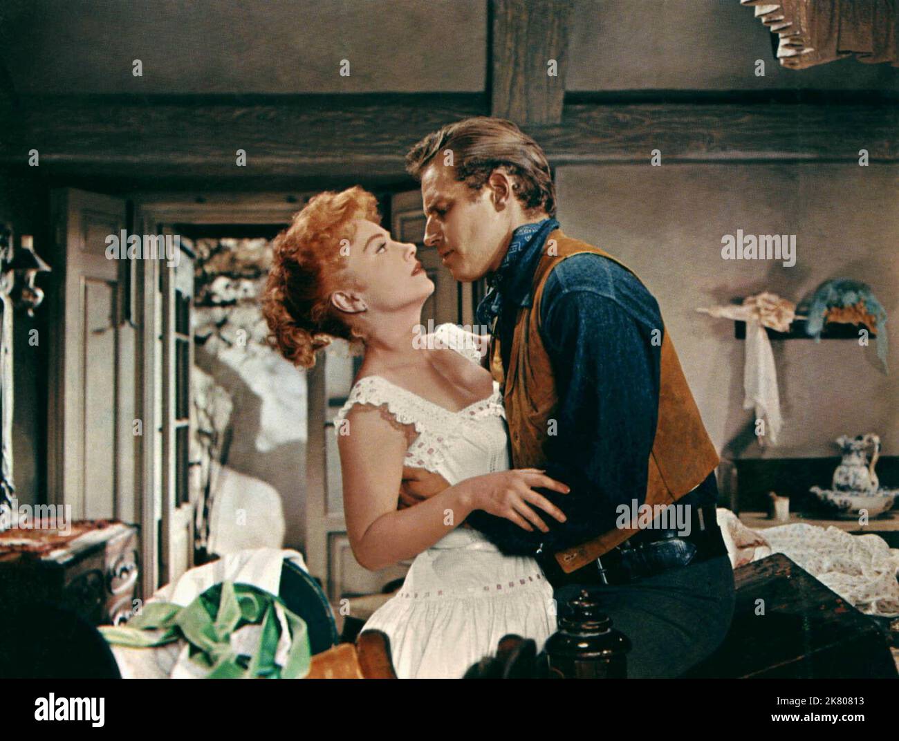 Anne Baxter & Charlton Heston Film Three Violent People (1952 ...