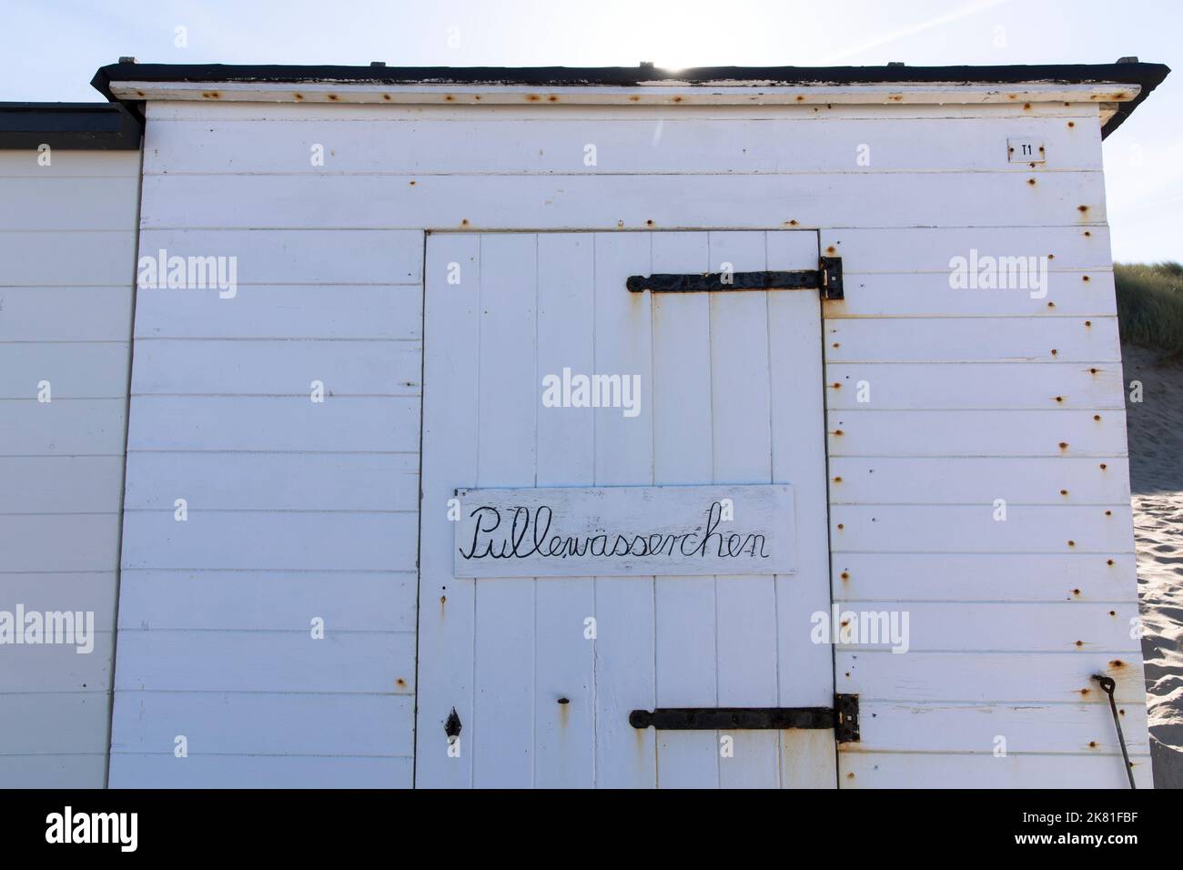 Strandhütte am Strand zwischen Oostkapelle und Domburg auf der ...