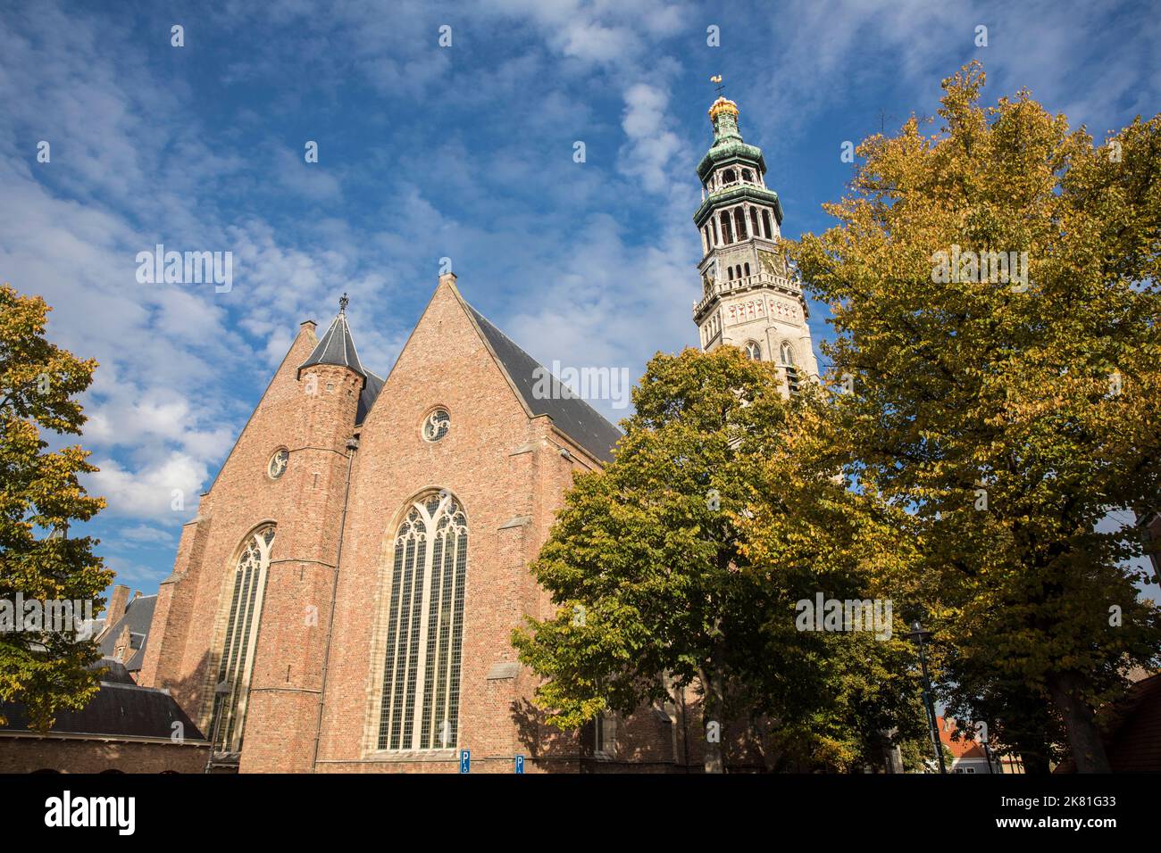 Middelburg auf der Halbinsel Walcheren, Nieuwe Kerk und dem Turm der ...