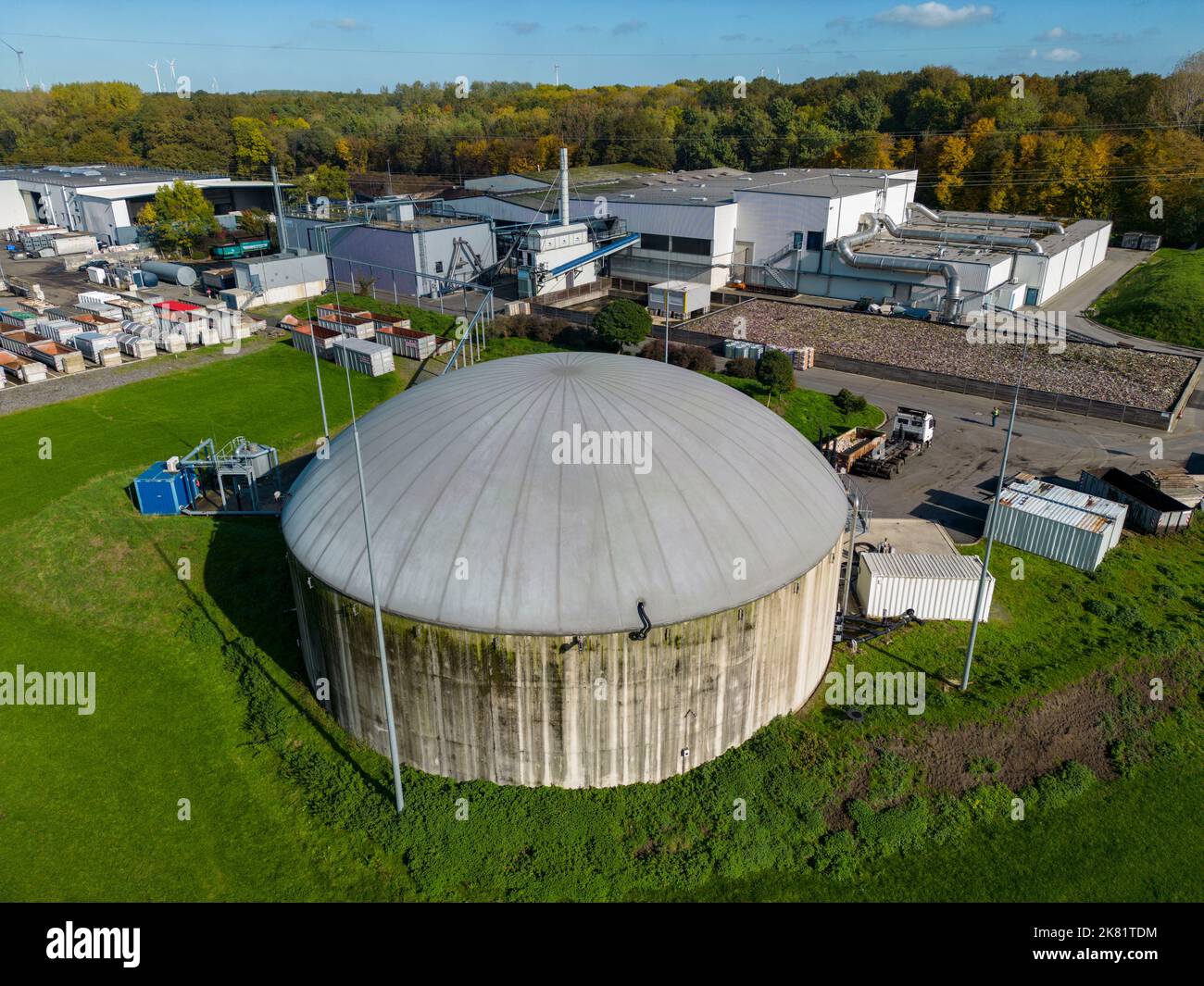 Biogasanlage von oben -Fotos und -Bildmaterial in hoher Auflösung – Alamy