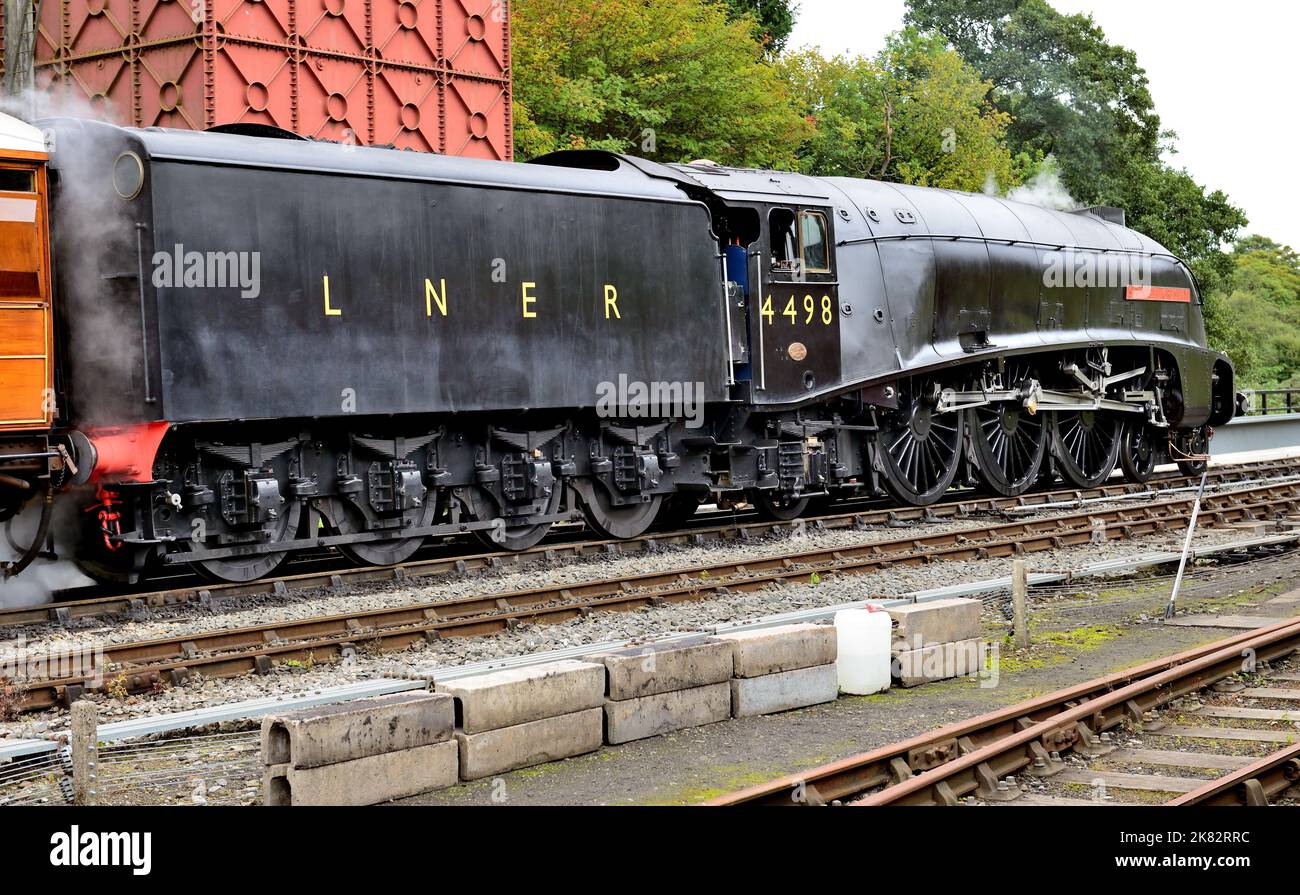 LNER Class A4 Pacific Sir Nigel Gresley am Bahnhof Goathland auf der ...