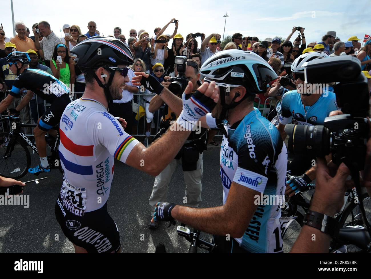 Mark Cavendish, Team Omega Pharma Quickstep gewinnt die Etappe in ...