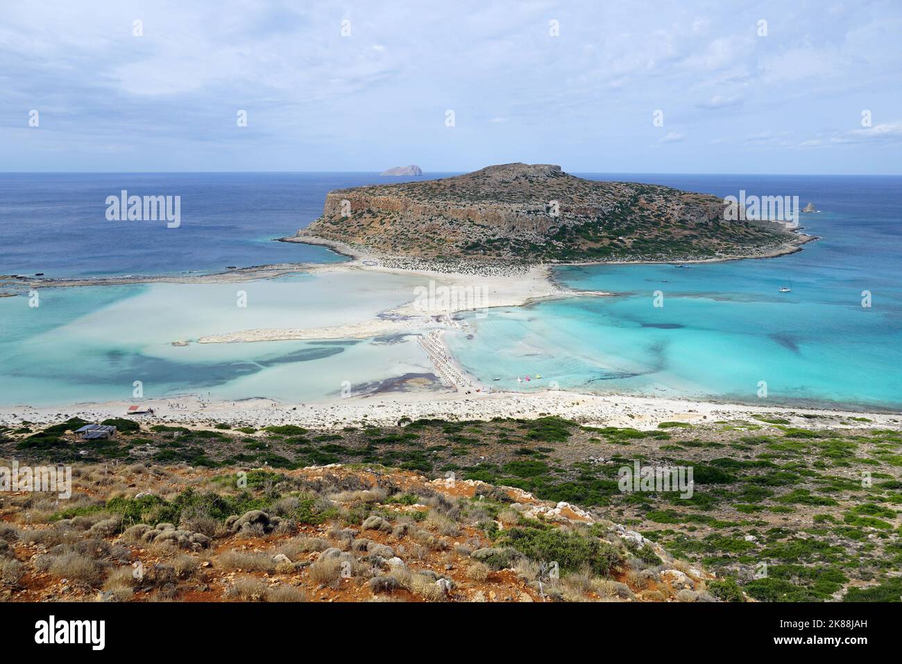 Balos Beach, Balos Lagoon, Gramvousa Peninsula, Chersonesos Gramvousas ...