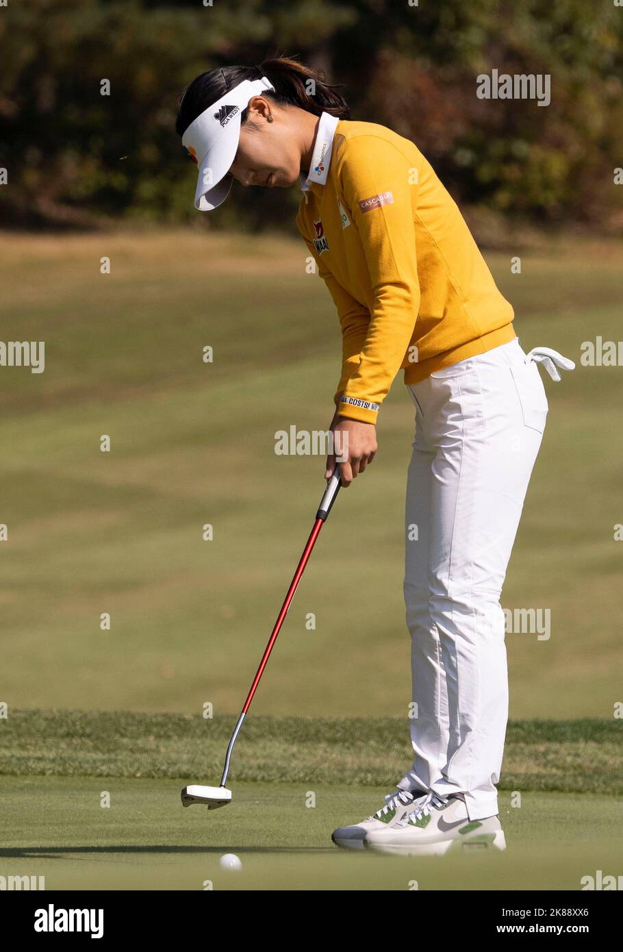 21. Oktober 2022 - Wonju, Südkorea : Yaeeun Hong aus Südkorea ist beim zweiten Lauf der LPGA BMW ...