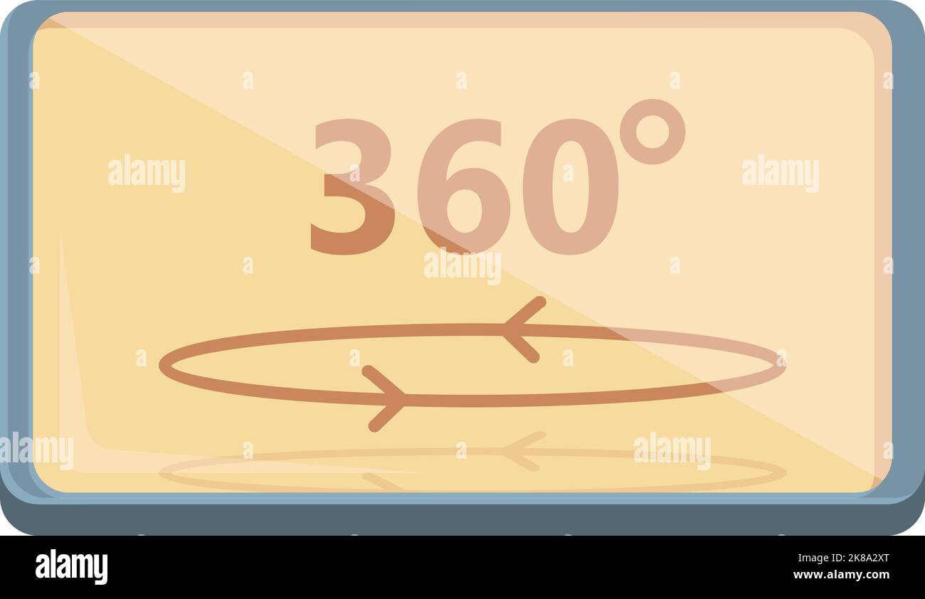 360 virtuelle Tour Symbol Cartoon-Vektor. Galerie zu Fuß. Video online ...