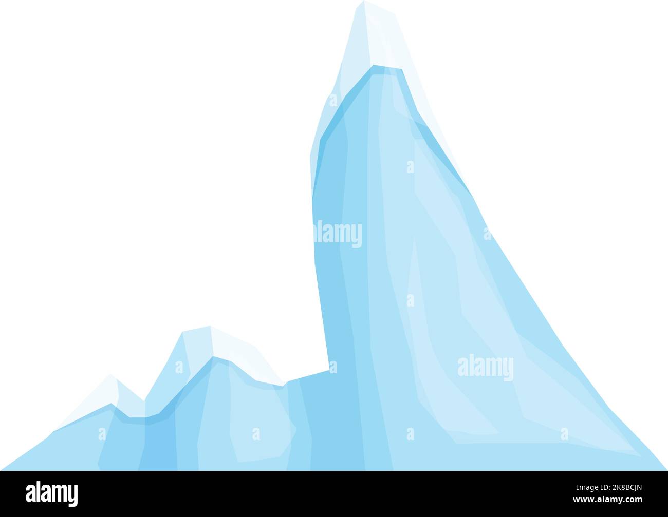 Unterwasser-Eisberg-Symbol Cartoon-Vektor. Eisarktis. Standstange ...