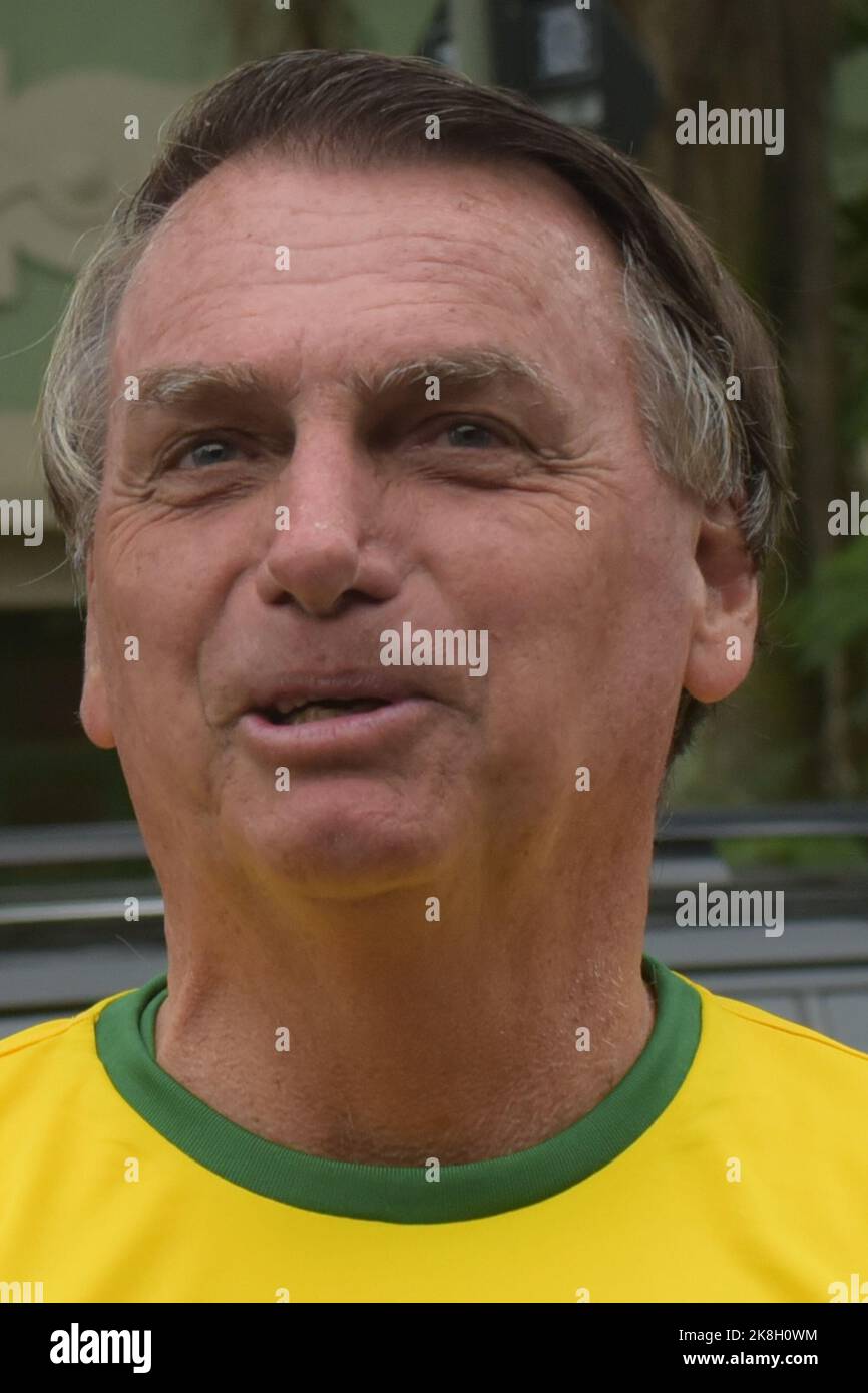 Jair Messias Bolsonaro, derzeitiger Präsident Brasiliens und Kandidat ...