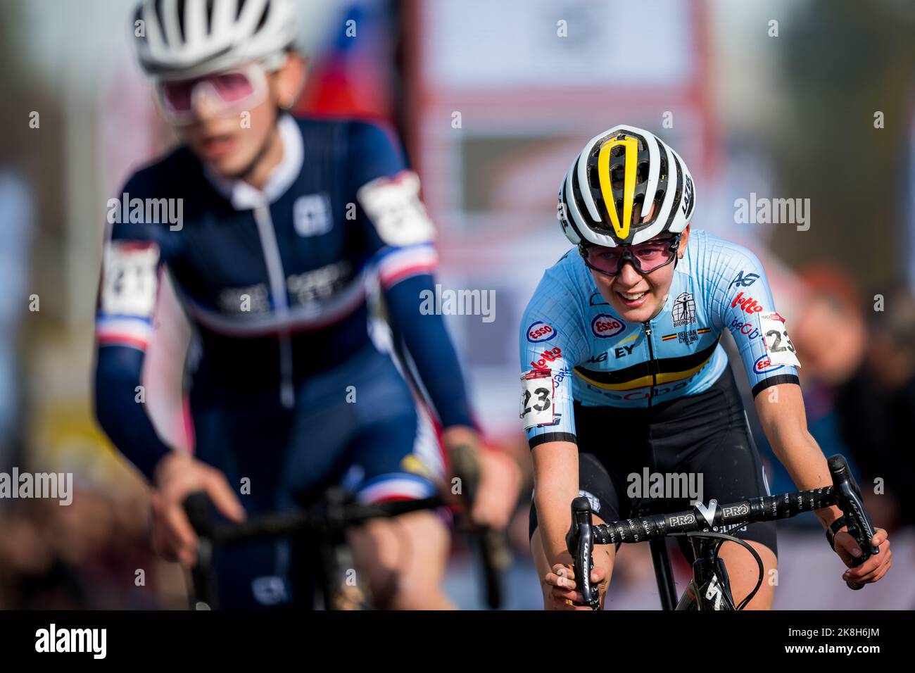 Die Belgierin Lore De Schepper wurde während des Juniorrennens der ...