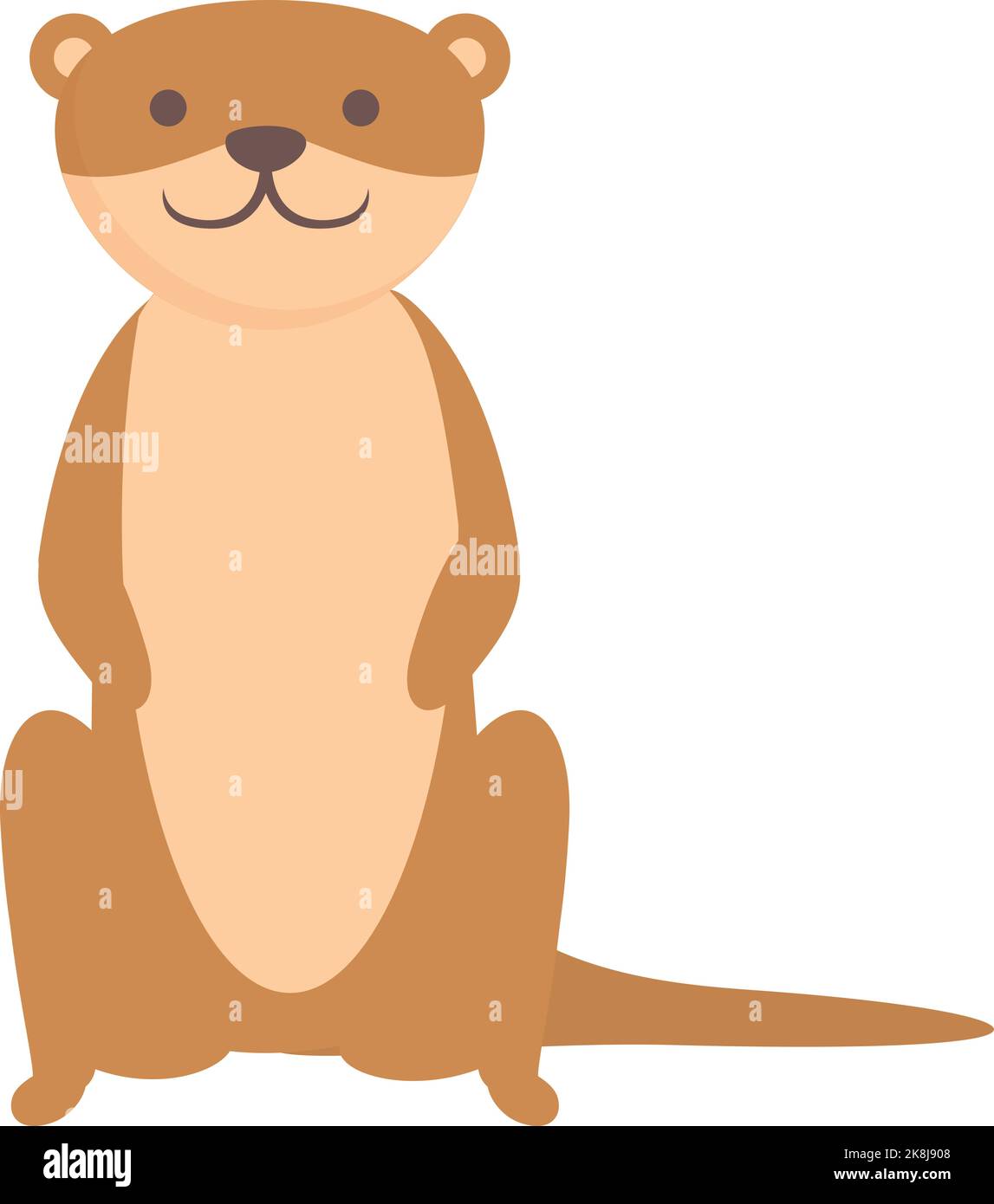 Wiesel ermine Symbol Cartoon-Vektor. Niedliches Tier. Marder Otter ...