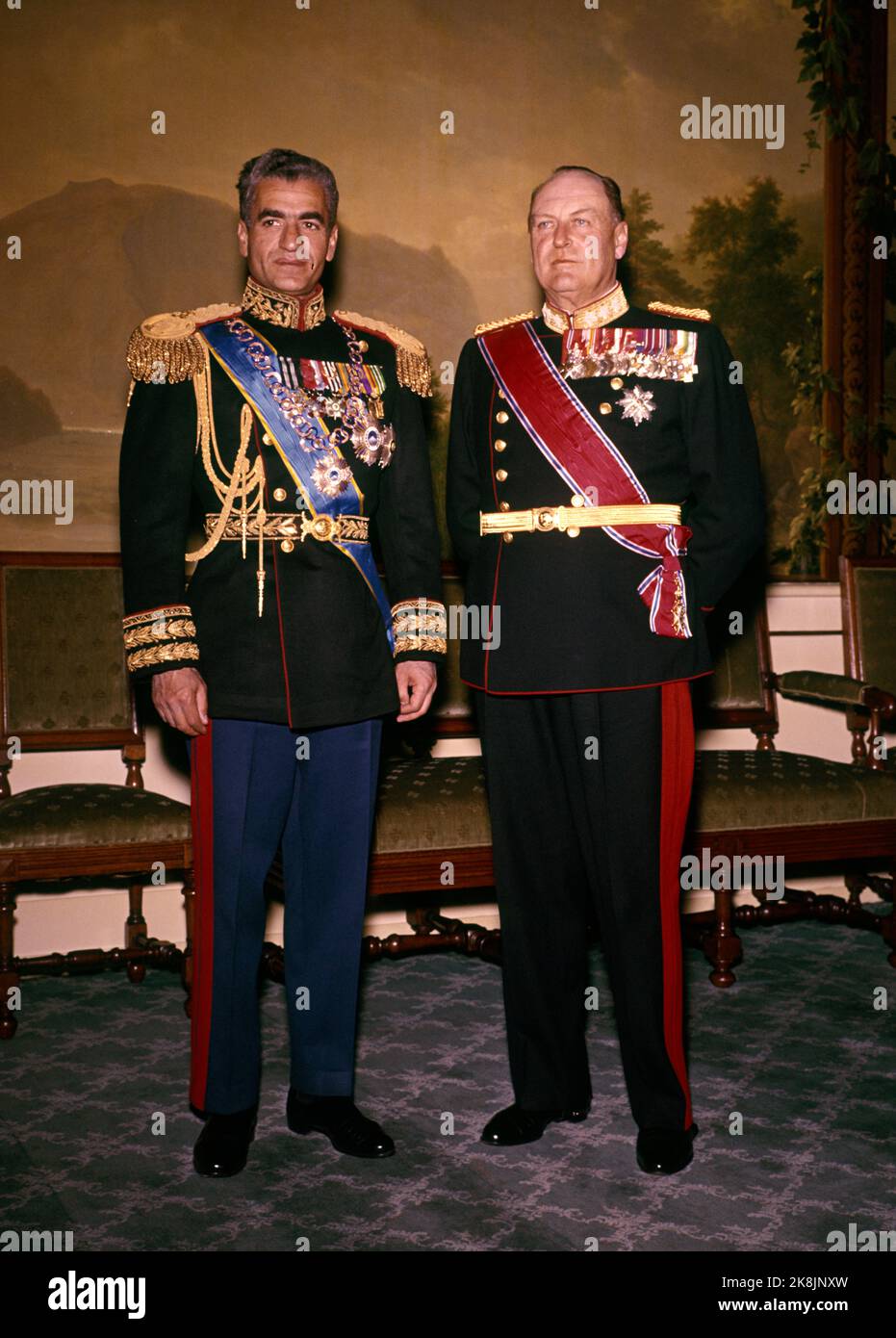 Norwegen am 27. Mai 1961. Der Schah von Persien (Iran) besucht Norwegen ...