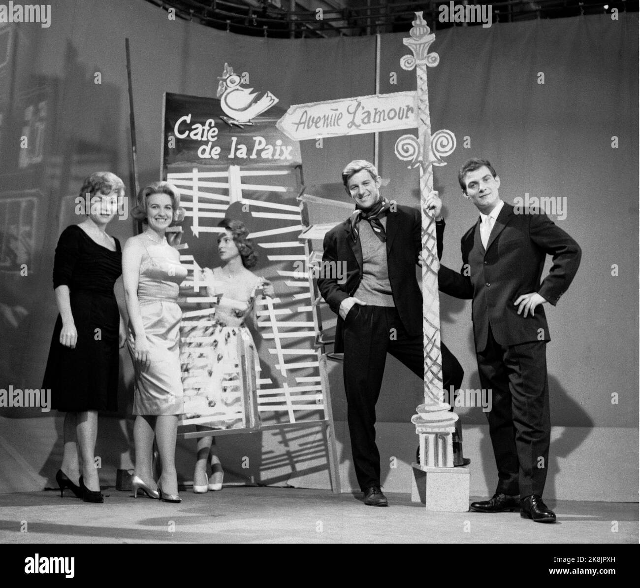 Oslo 19610220. NRK Television organisiert den Metzgerwettbewerb Norsk ...