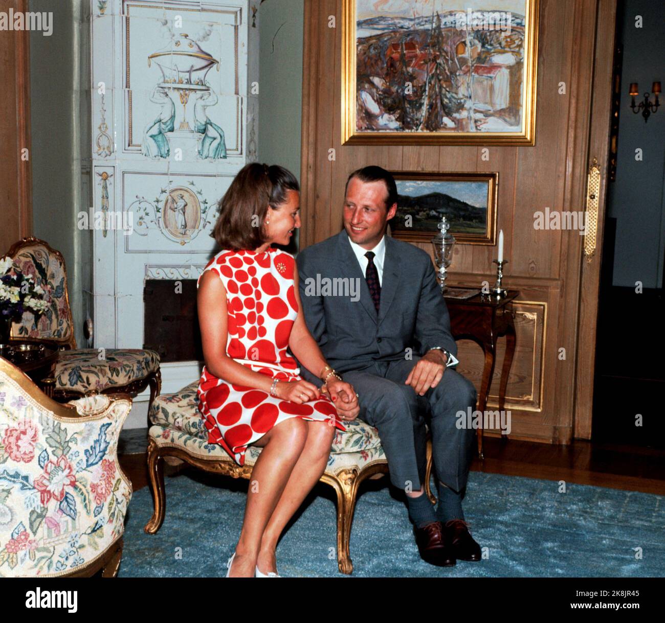 Asker 19690616: Kronprinzenpaar, Kronprinzessin Sonja und Kronprinz ...