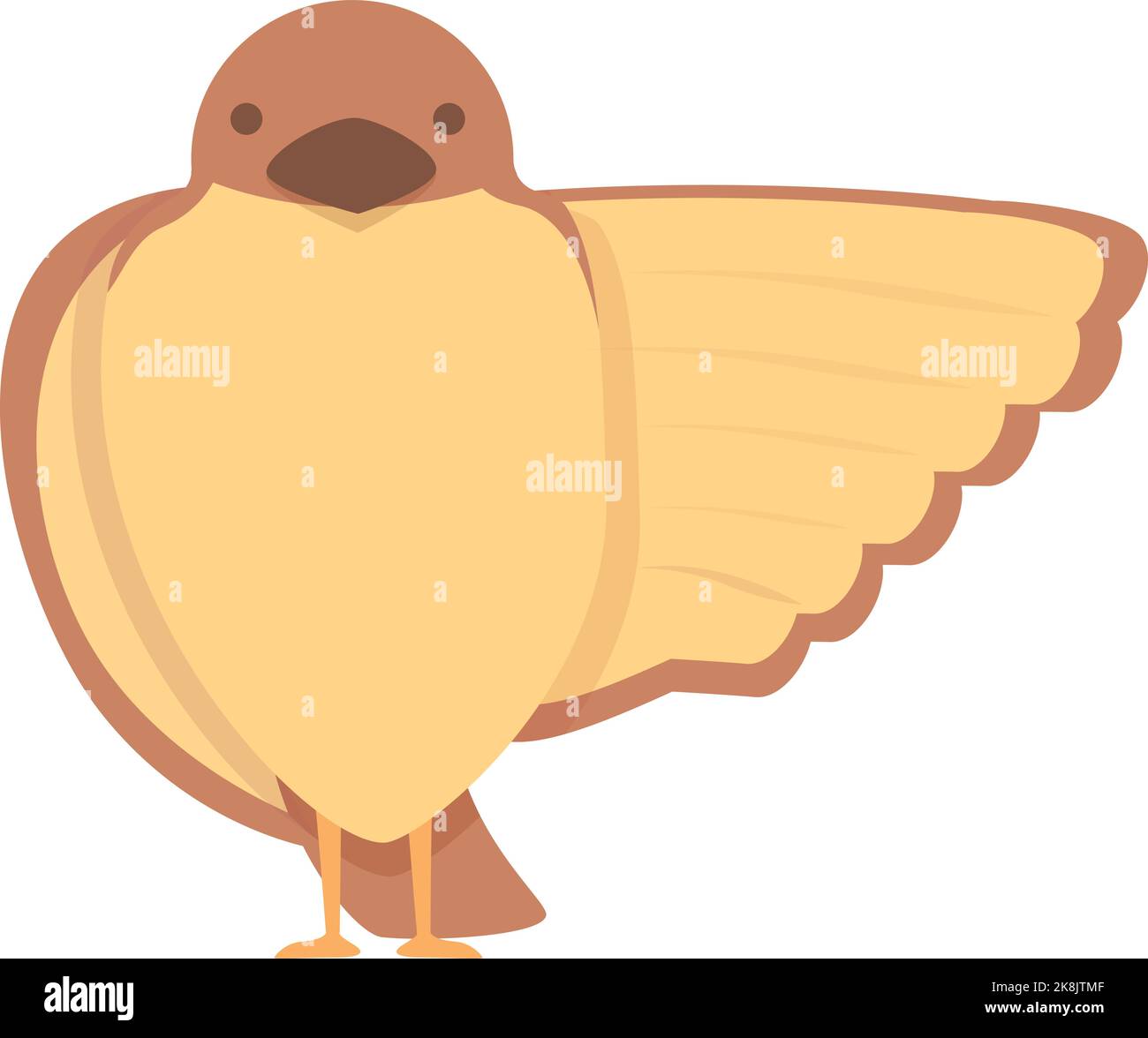 Spatz männlich Symbol Cartoon-Vektor. Vogelbaum. Seitenpasser Stock ...