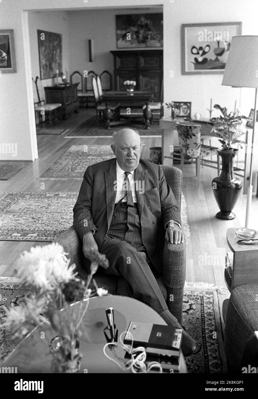 Autor und kunstsammler rolf stenersen auf seinem heimfoto -Fotos und -Bildmaterial in hoher ...