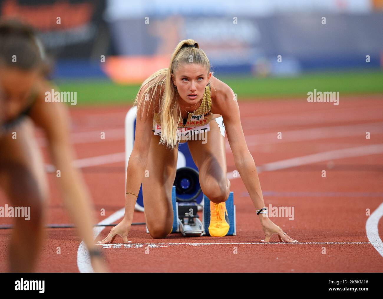 Alica SCHMIDT (GER) am Start, Action, Vorlauf 400m der Frauen am 15.. August 2022 Leichtathletik ...