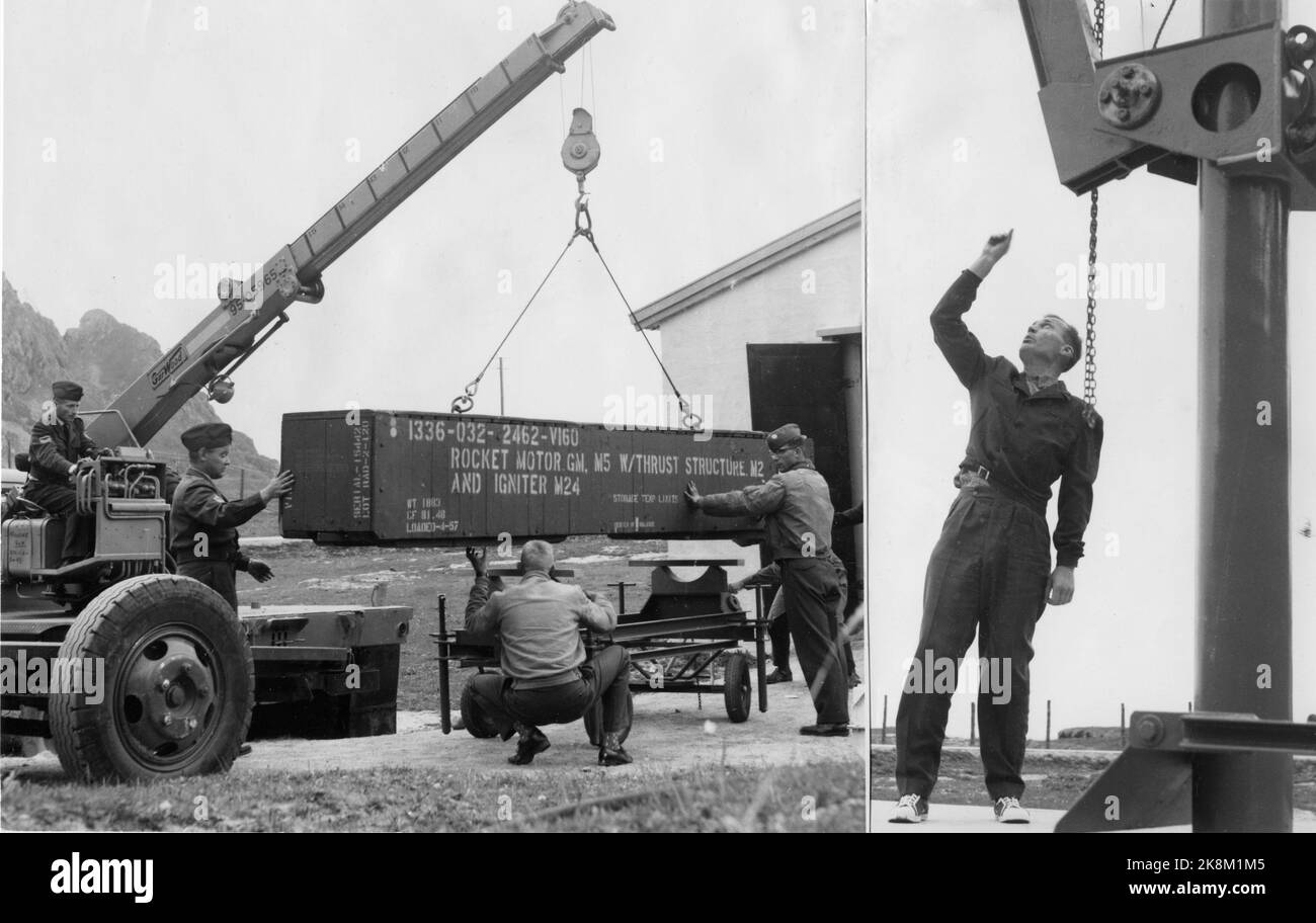 Andøya 19620814 Vorbereitungen für den ersten Raketenstart auf Andøya ...