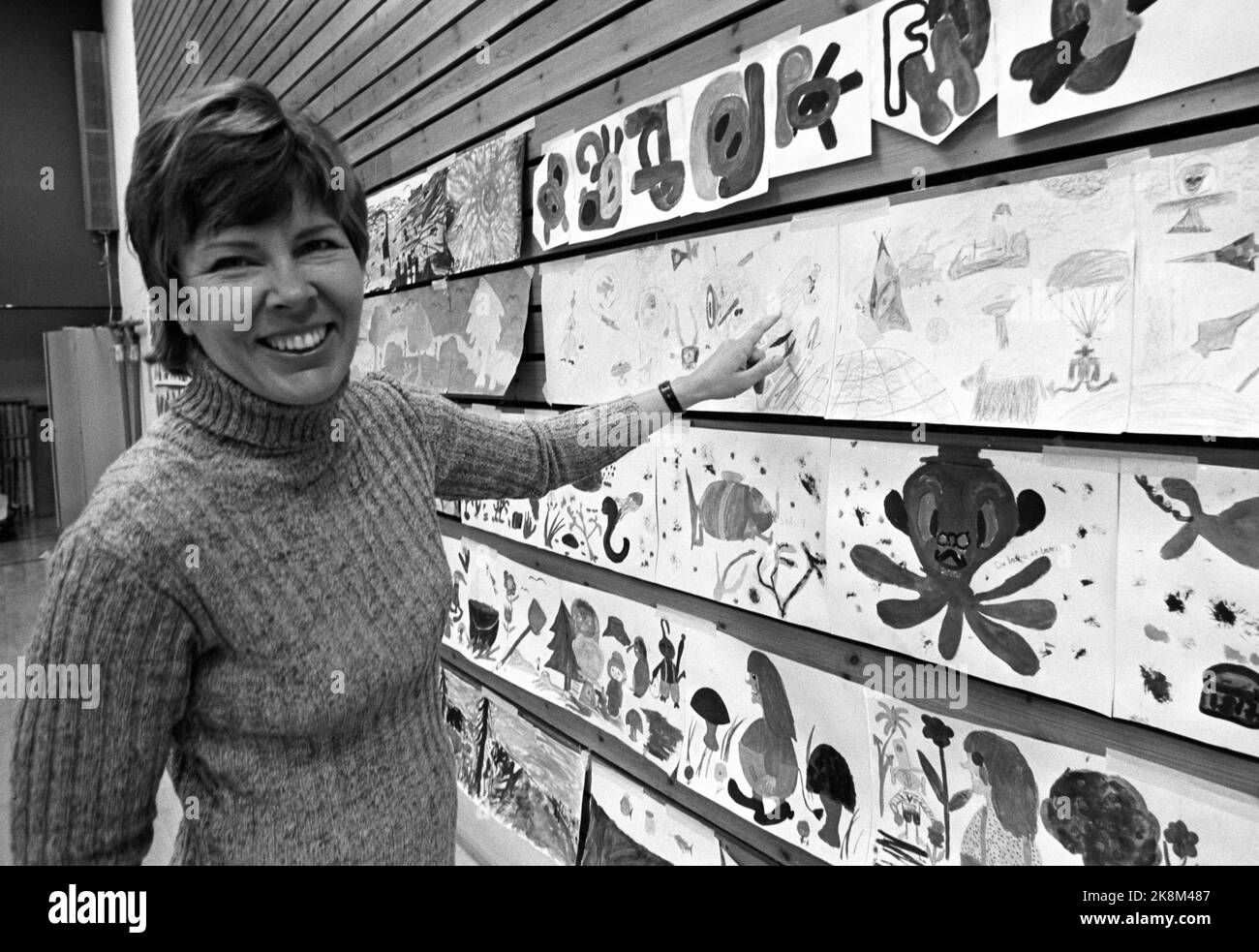 Oslo 16. Juni 1973 der Schüler nimmt den Platz des Künstlers ein Artist ...