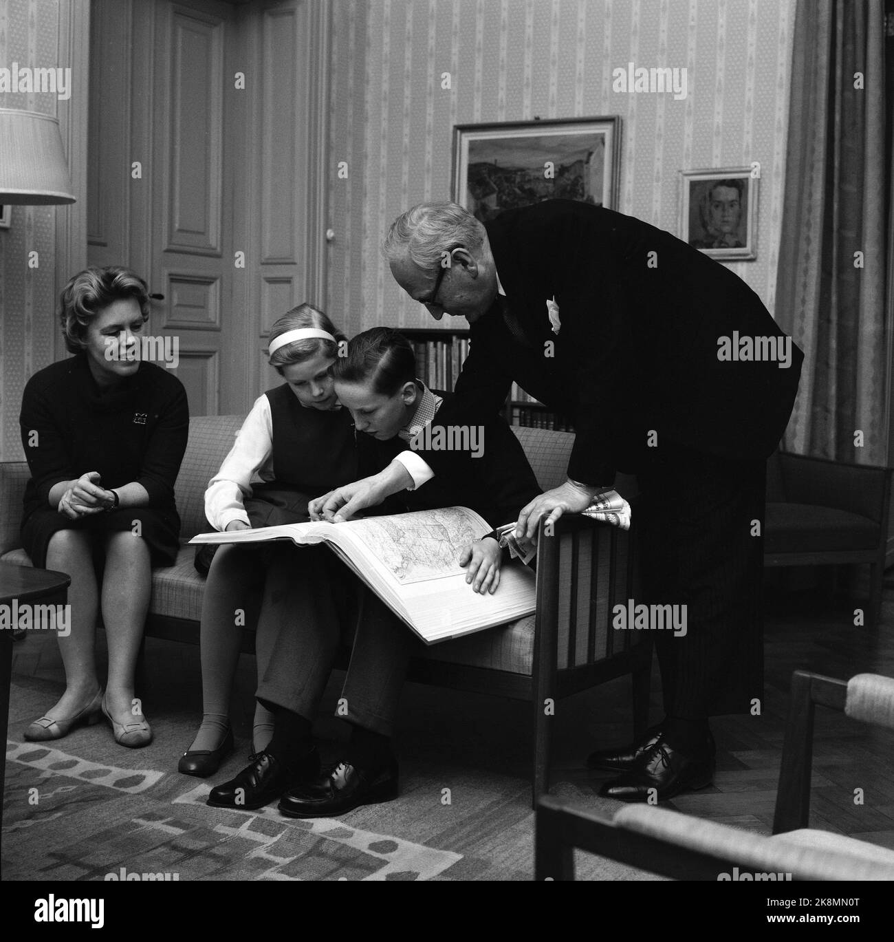 Oslo 14. März 1959. Außenminister Halvard lange war für den Beitritt ...