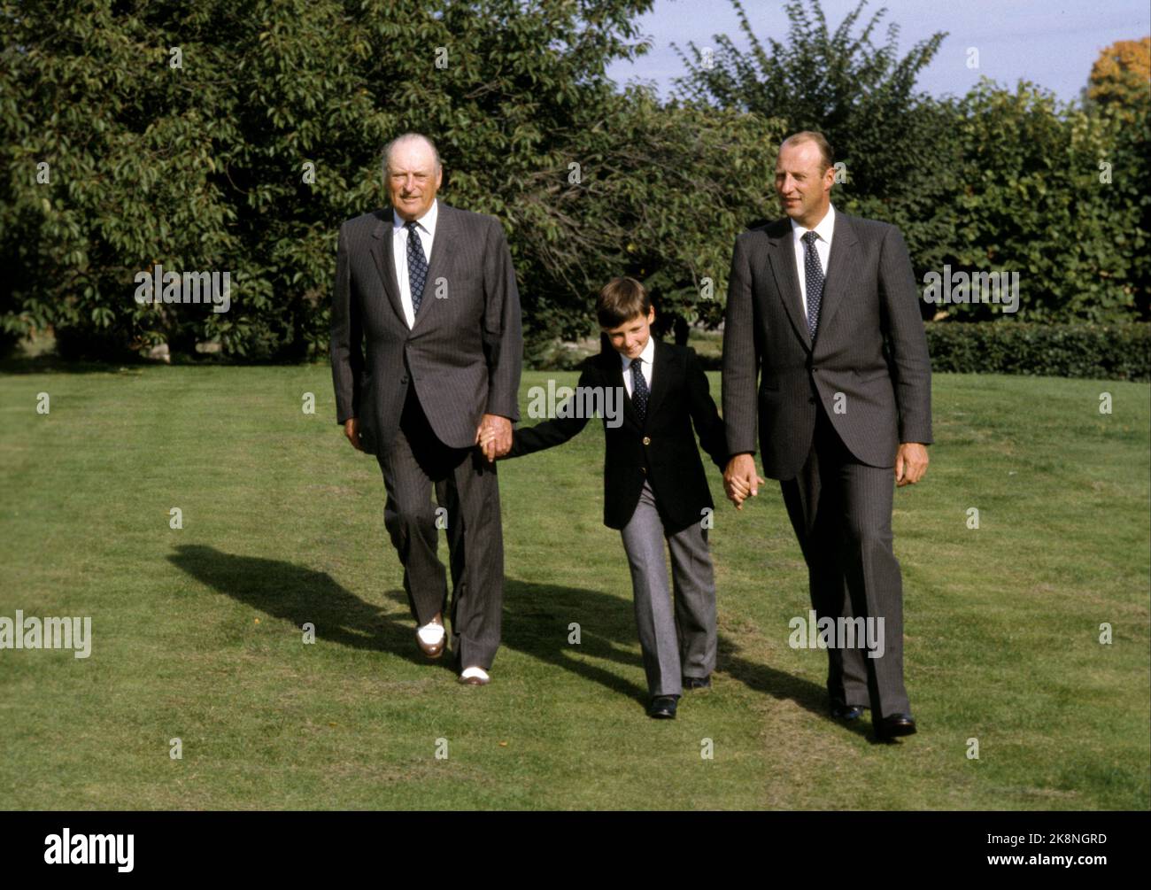 Oslo 19820917 die norwegische Königsfamilie: Drei Generationen ...