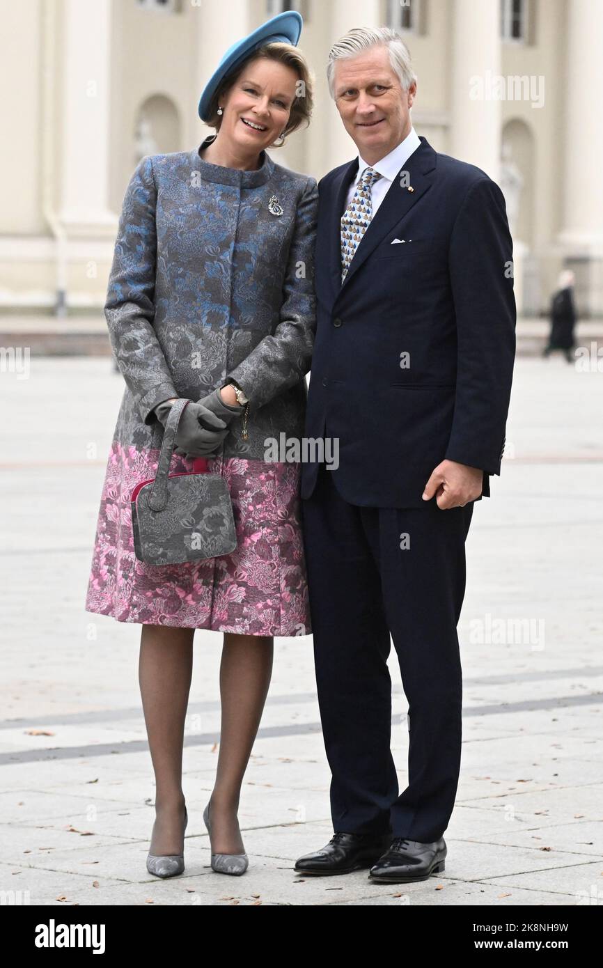 Vilnius, Litauen. 24. Oktober 2022. Königin Mathilde von Belgien und ...