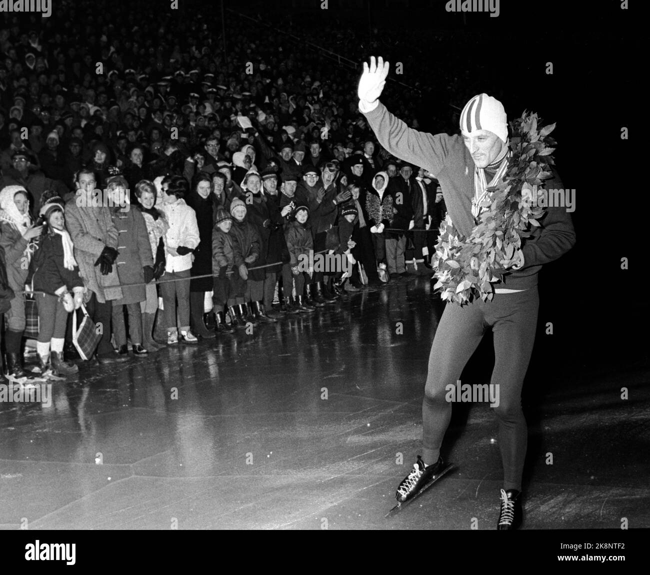 Oslo 19680128 Skaten, Schnelllauf, die Europameisterschaft auf Skaten ...